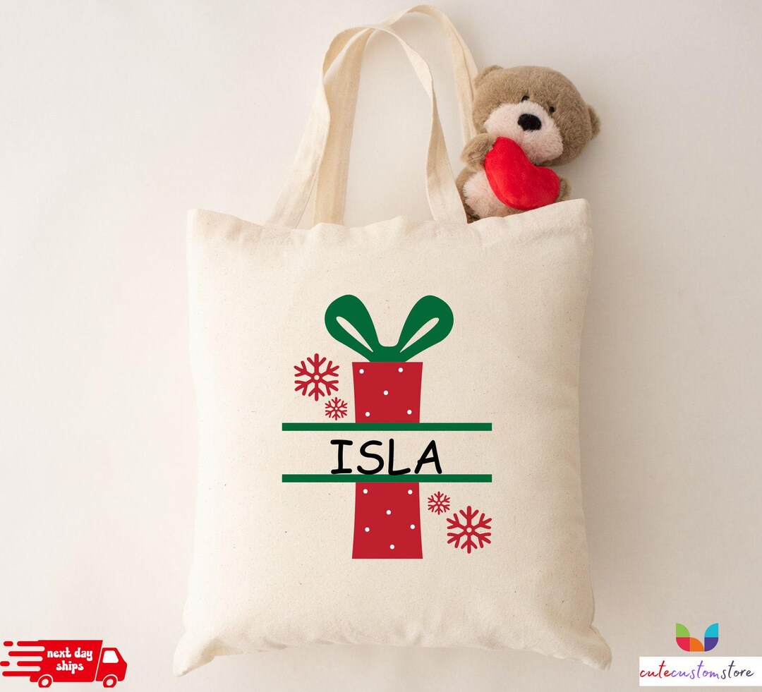 Personalized Christmas Bag,christmas Santa Bags, Santa Globe Tote Bag ...