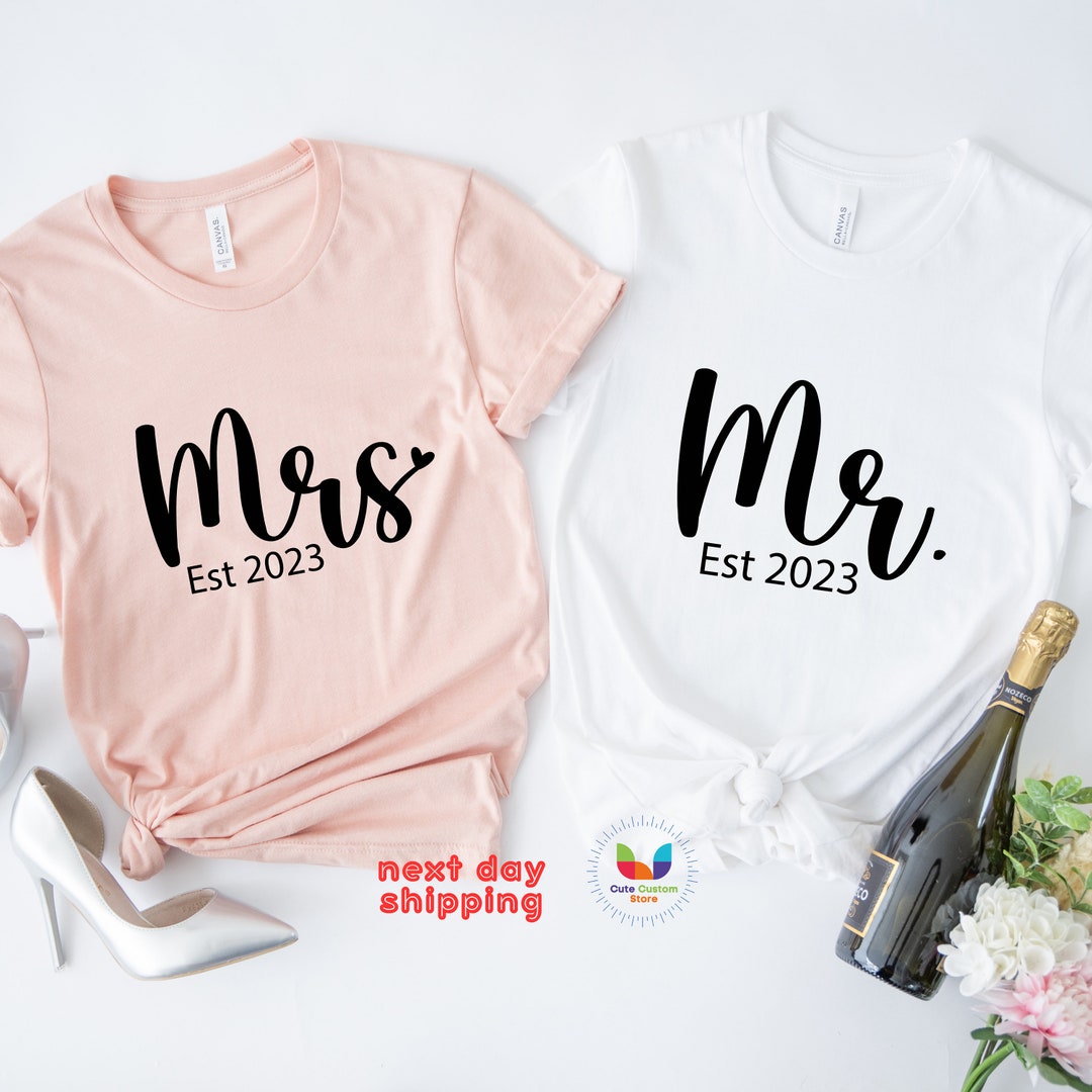 Mr and Mrs Shirt,mr and Mrs,just Married Shirt,honeymoon Shirt,wedding ...