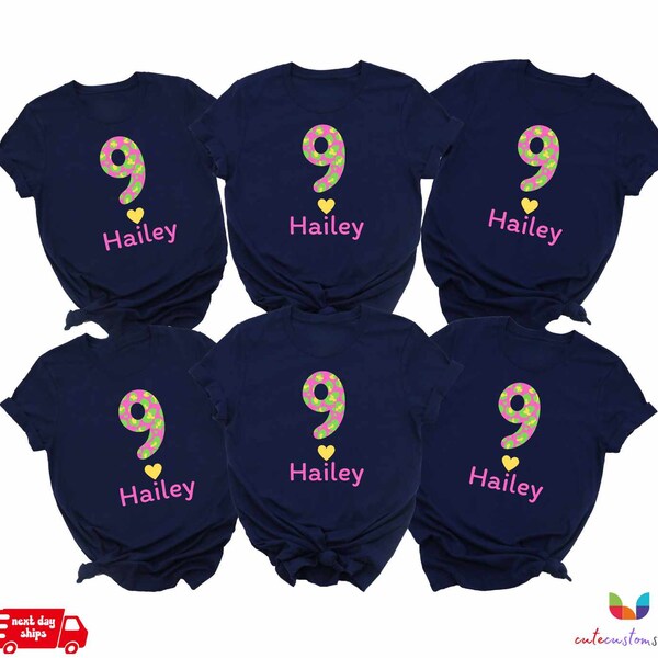 Personalized 9 Year Old Birthday Shirt - Etsy