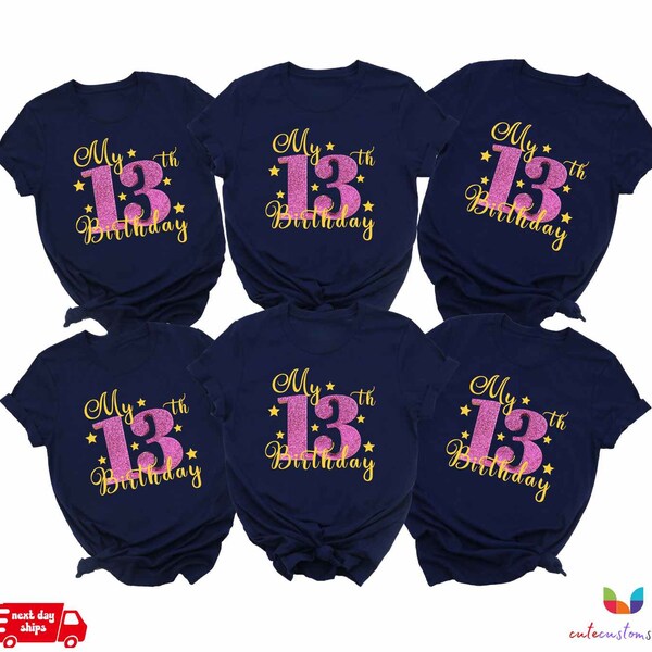 13th Birthday Crew Shirt - Etsy