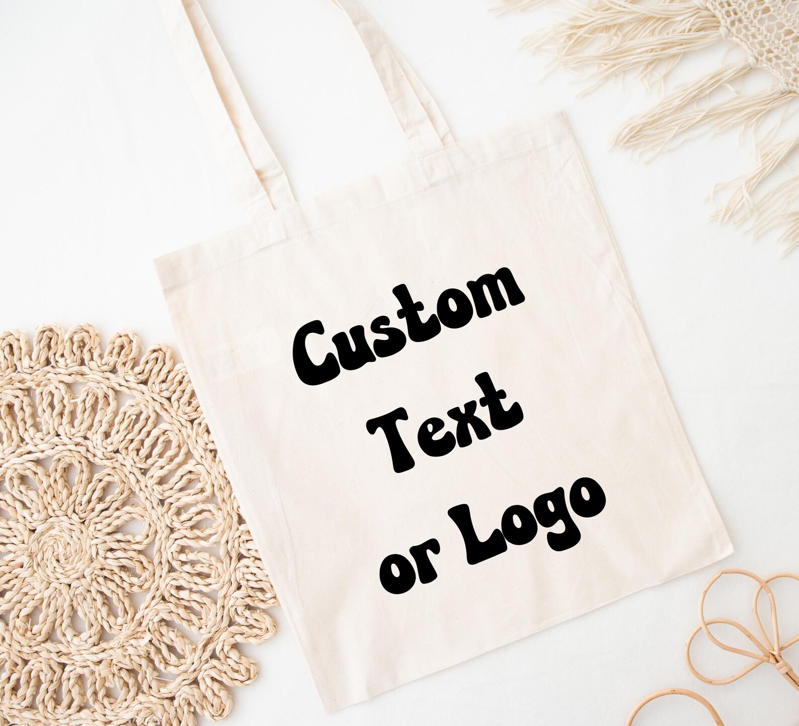Custom Text and Photo Bulk Tote Bag,custom Easy Shopping Bag,custom ...