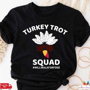 Turkey Trot Shirt, Thanksgiving T-shirts for Family - Etsy