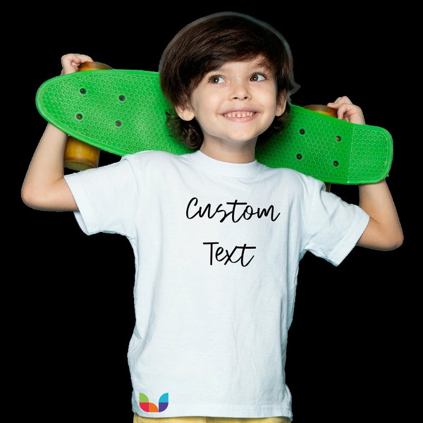 Kids Custom Text Shirt - Etsy