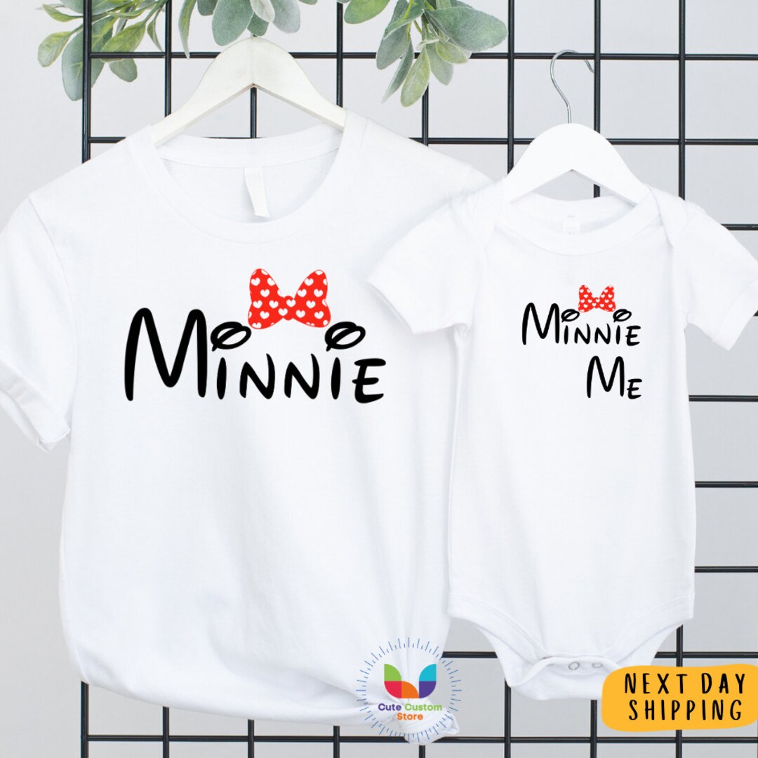 Minnie and Minnie Me Set, Mom and Daughter Minnie Shirt, Personalized ...