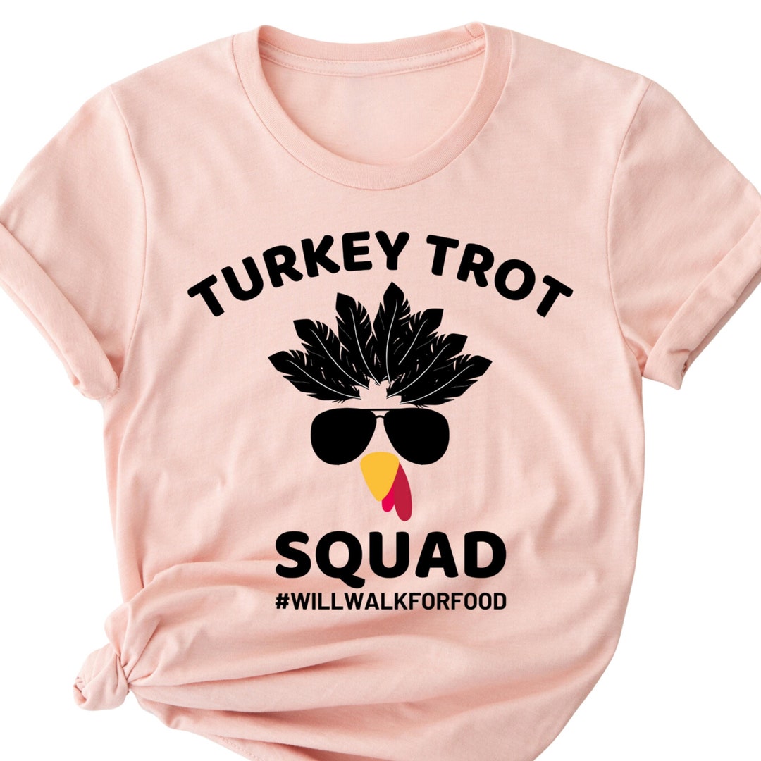 Turkey Trot Shirt, Thanksgiving T-shirts for Family - Etsy