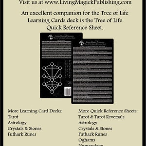 Tree of Life - Kabbalah Quick Reference Sheet - Living Magick ...