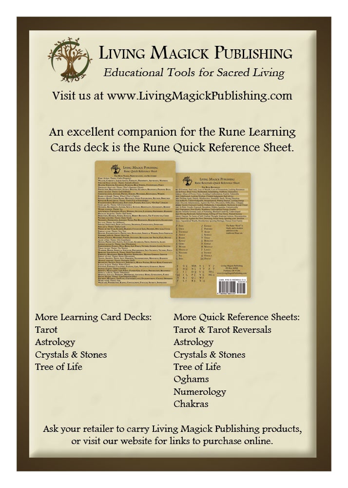 Runes Quick Reference Sheet - Living Magick Publishing - Etsy