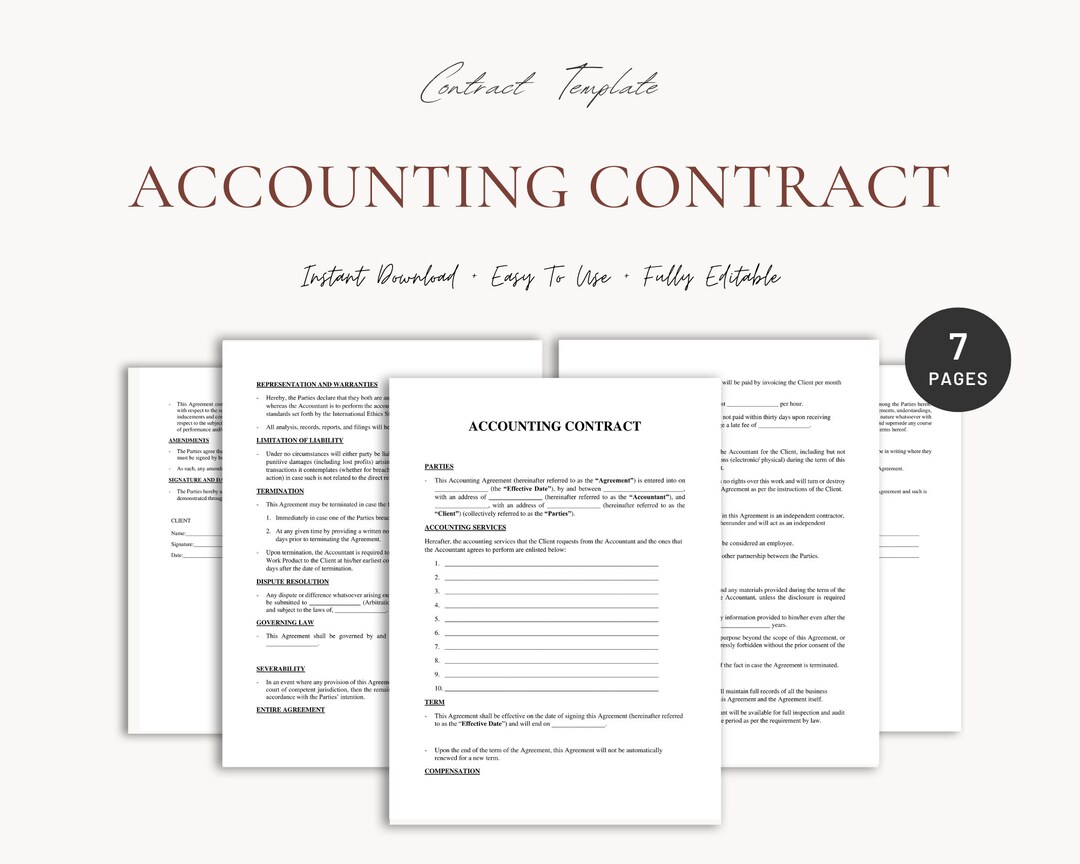 Accounting Contract | Contract Template | Accounting Template | Word ...
