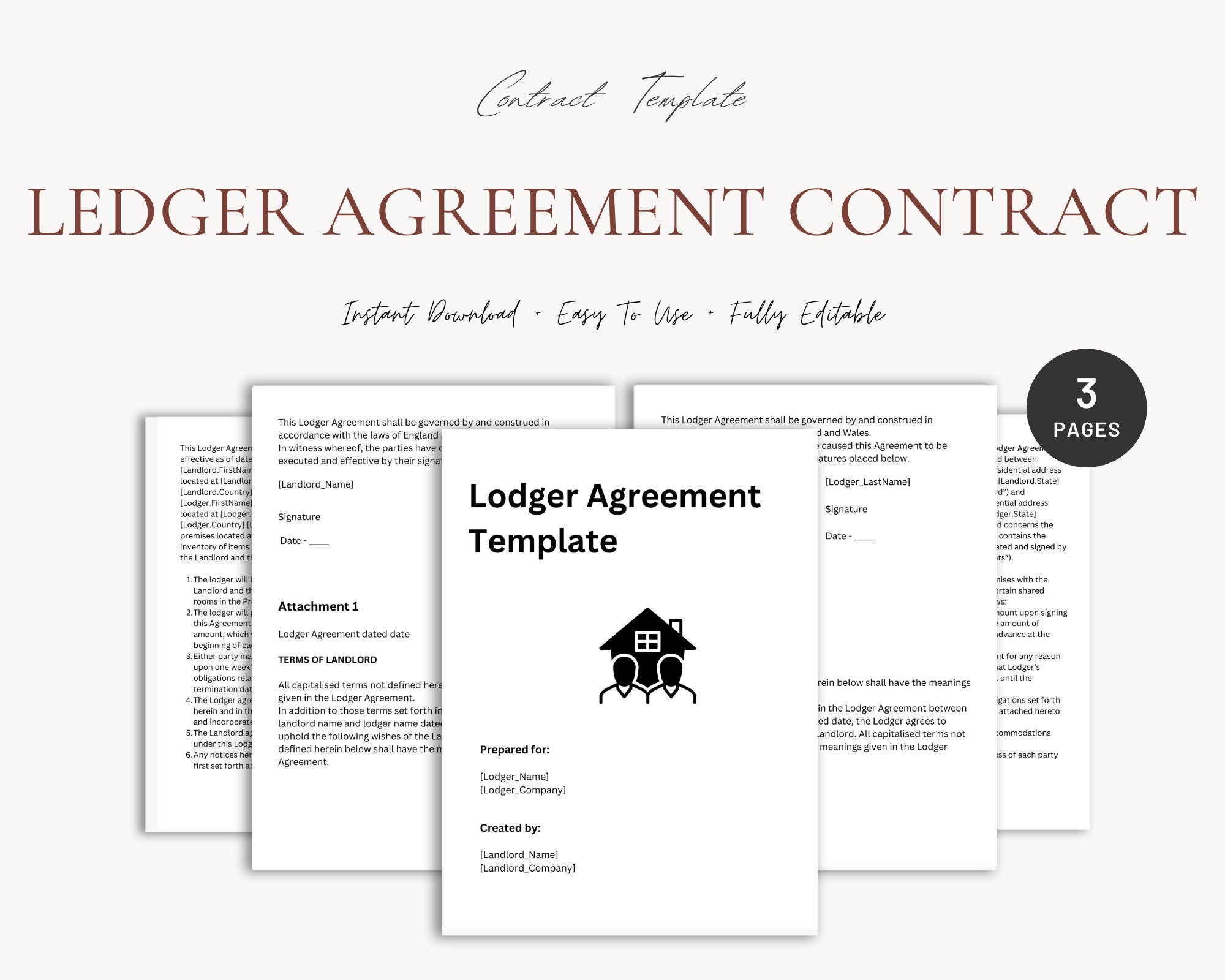 Lodger Agreement | Tenancy Agreement | Rental Agreement | Contractor ...