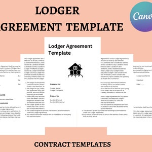Lodger Agreement | Tenancy Agreement | Rental Agreement | Contractor ...
