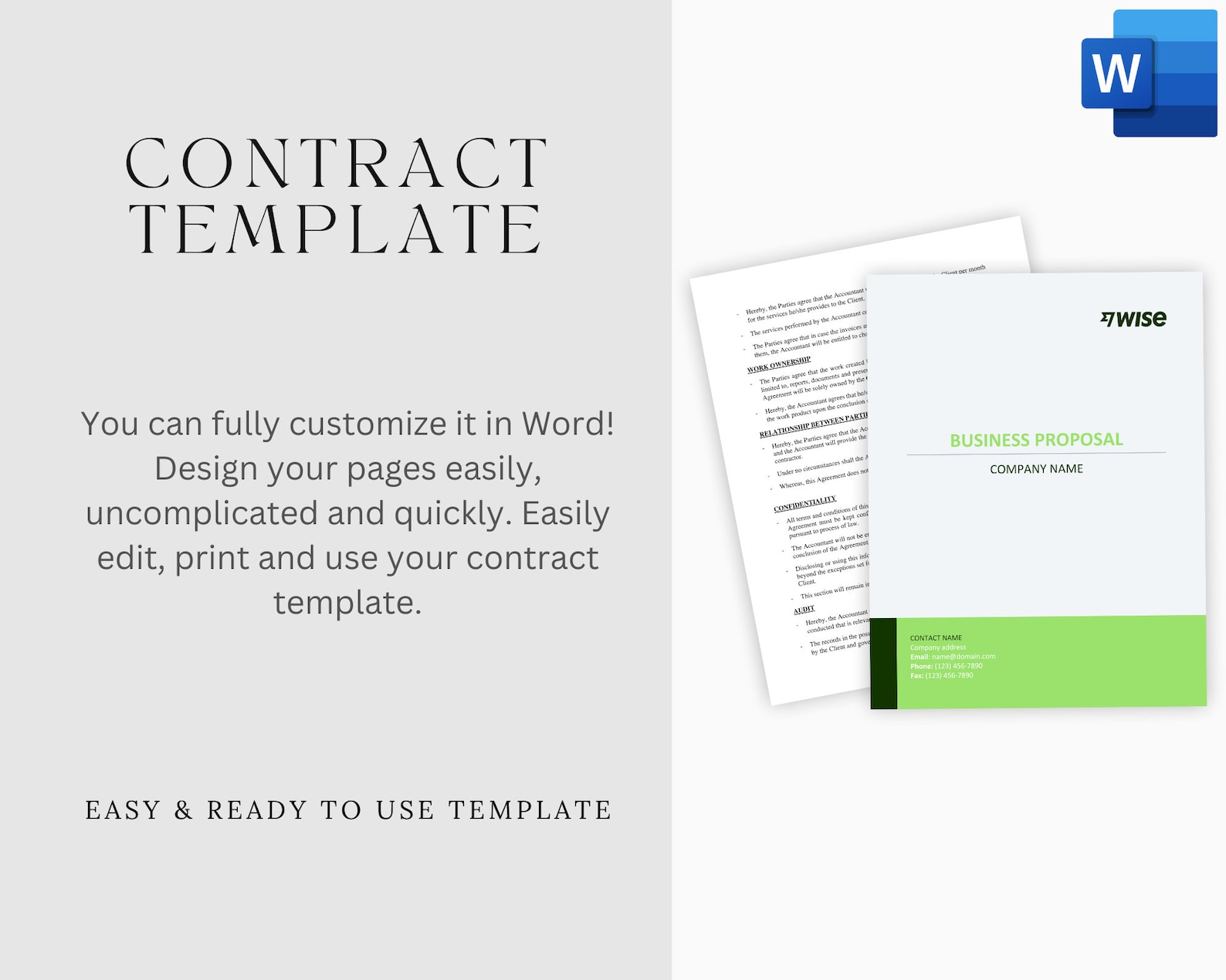 Proposal Contract | Contract Template | Business Proposal Template ...
