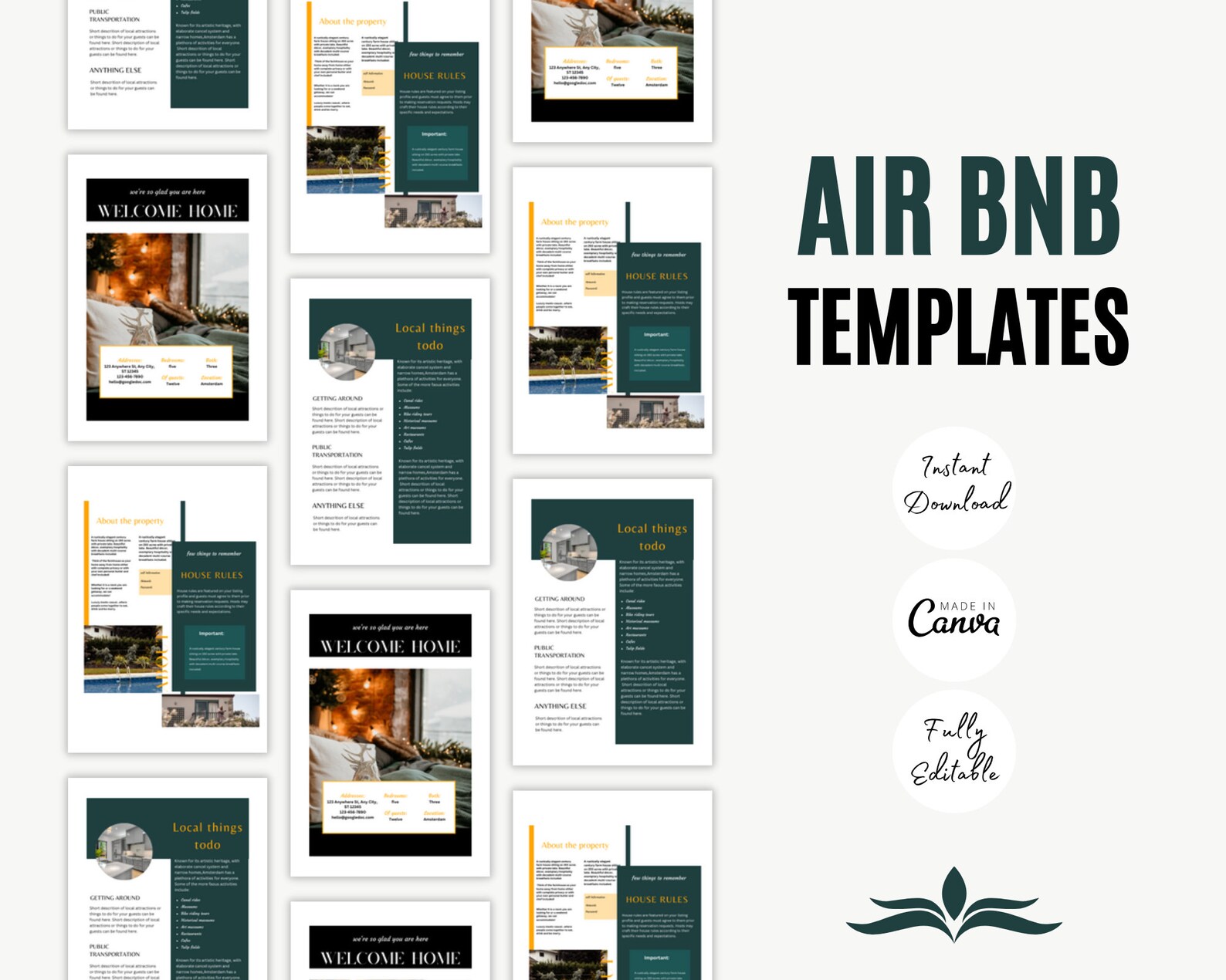 Airbnb Template | Canva Template | Airbnb Welcome Book, Airbnb ...
