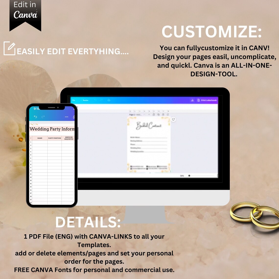 Bridal Contract | Makeup Contract | Bridal Makeup | Service Contract ...