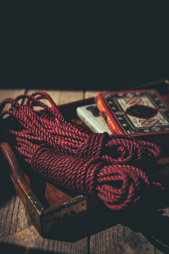 Premium Shibari Hemp Rope Set of 3 5 Mm DARK RUBY No.3 for | Etsy