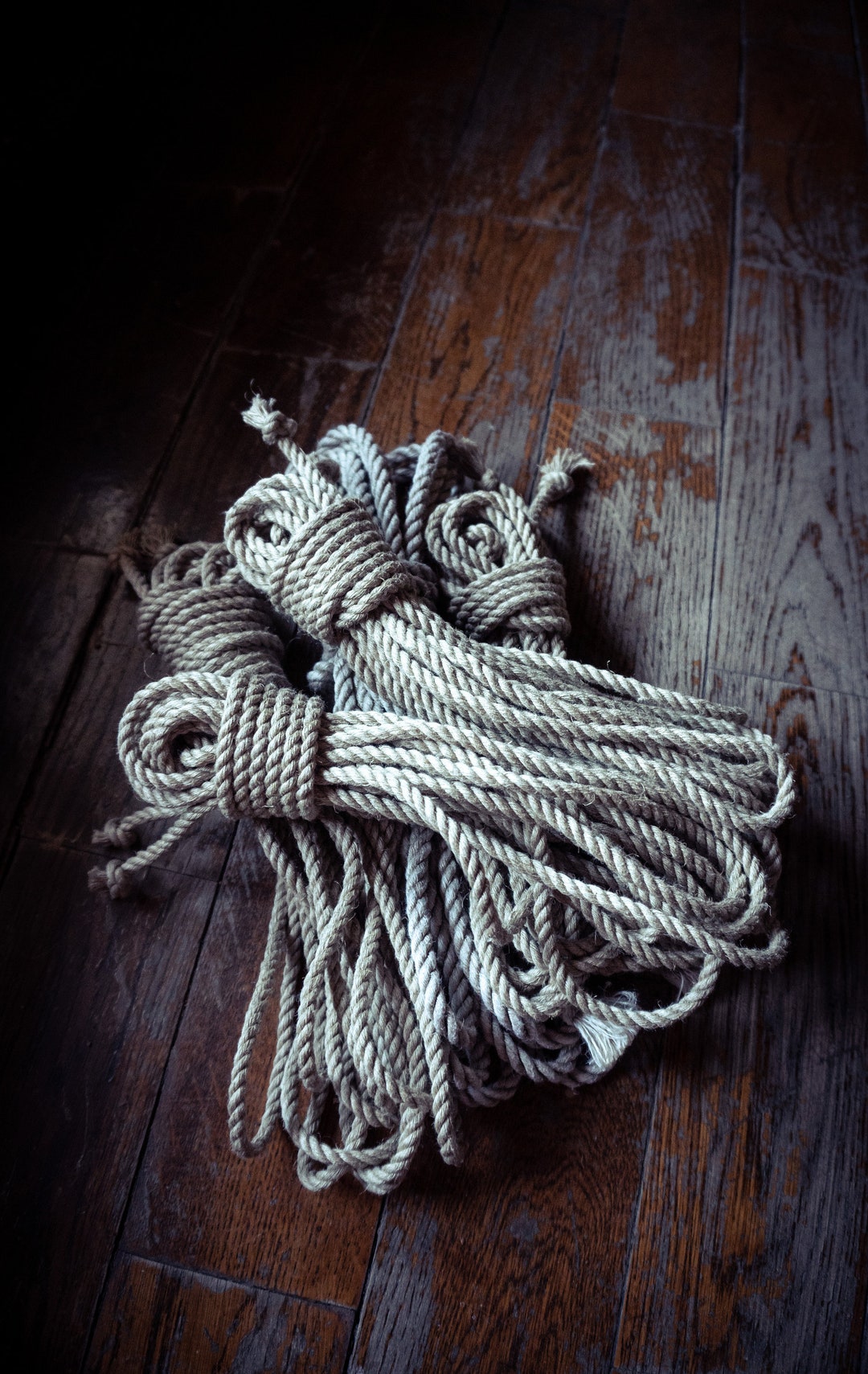 Set of 5 ø6mm Shibari Hemp Rope Premium VÆGABØUND Hemp No.5 for Kinbaku ...