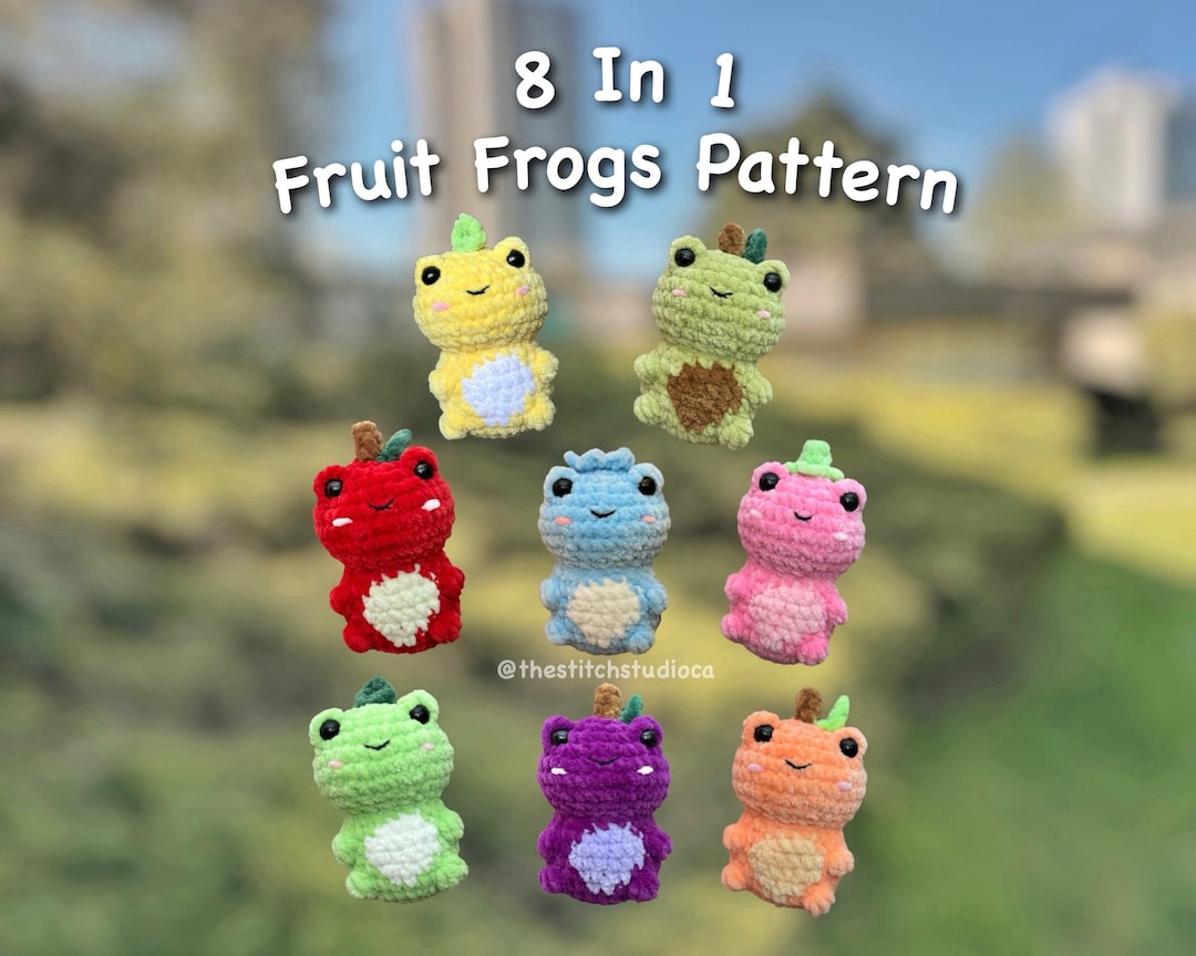 8 in 1 Low Sew Fruit Frogs Crochet Pattern | Amigurumi Project - Etsy