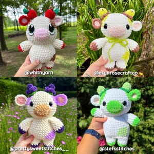 12 in 1 Fruit Cows Plushie Crochet Pattern | Strawberry, Blueberry ...