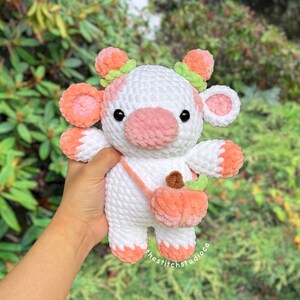 2 in 1 Cow Plushie Crochet Pattern | Peach Cow and Avocado Cow ...
