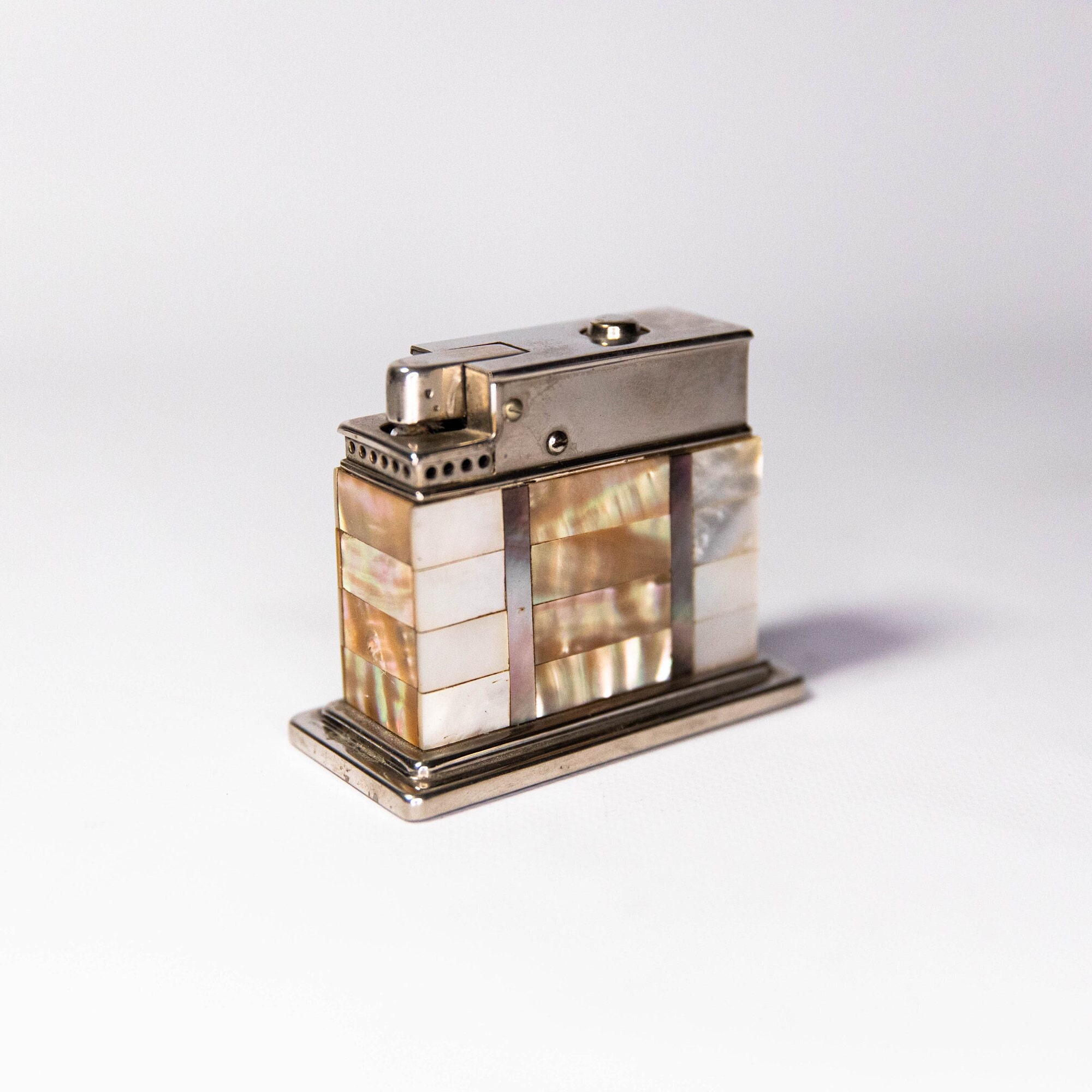 Vintage Myflam Mother of Pearl Table Lighter Square Base 1950s - Etsy