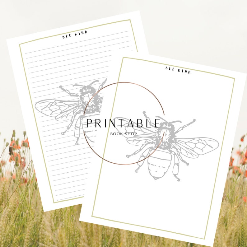 Bee Kind Journal Loose Pages Stationary Pages Letter Pen - Etsy