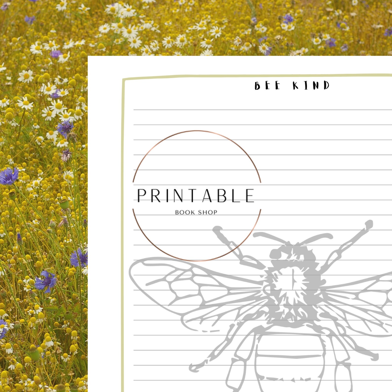 Bee Kind Journal Loose Pages Stationary Pages Letter Pen - Etsy