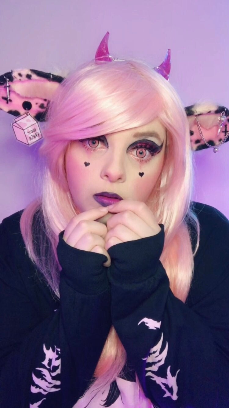 Pastel Goth Cow OC Cosplay Print - Etsy