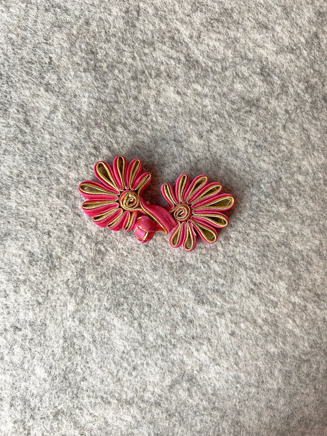 Flower Button (fuschia, Set of 2) Cheongsam Pankou Button Qipao ...