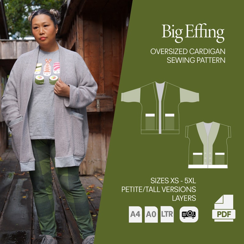 Cardigan Sewing Pattern - Etsy