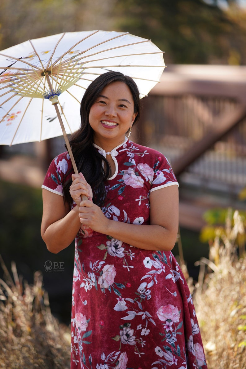 Hong Bao Halter Dress Cheongsam Qipao Sewing Pattern Projector - Etsy