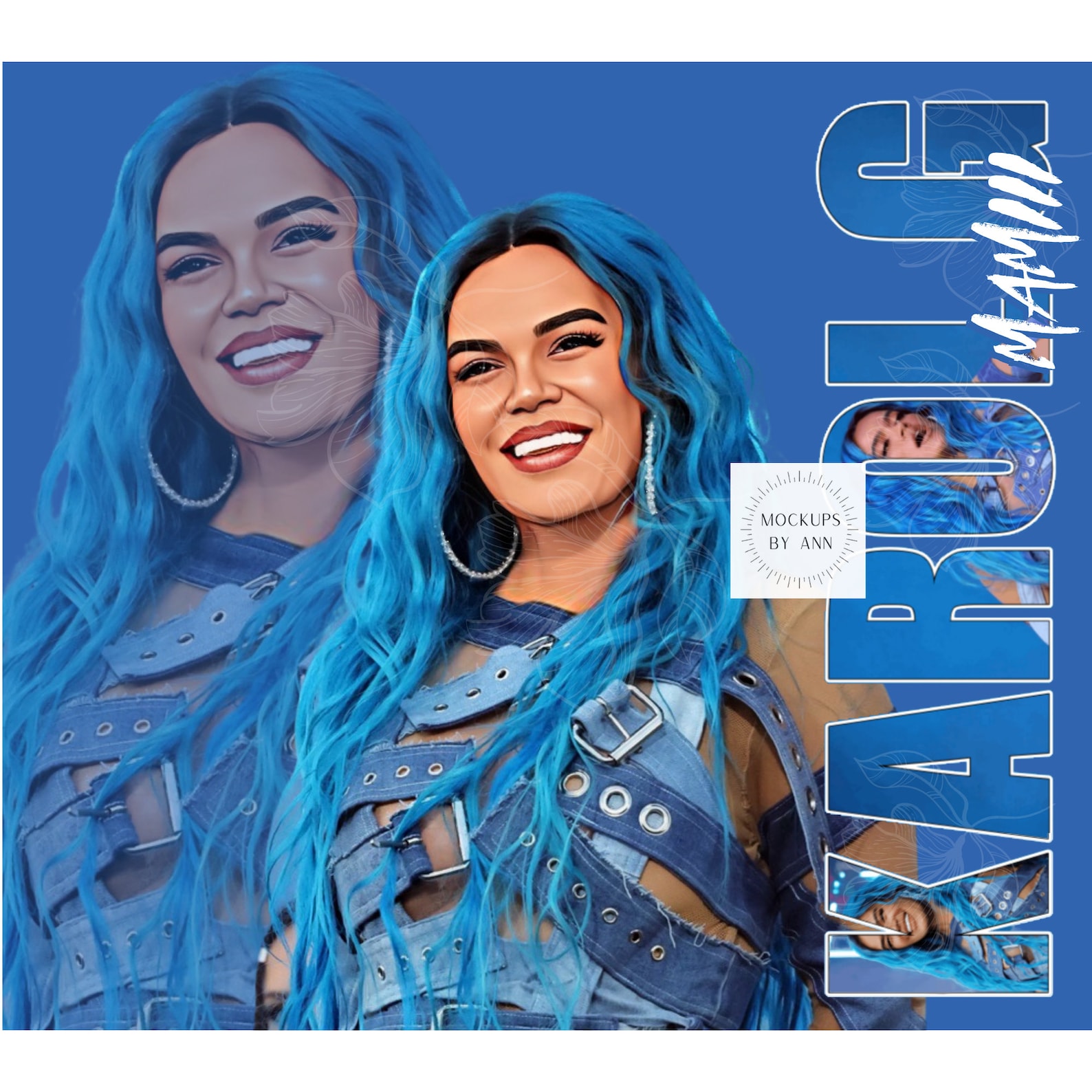 Karol G Tumbler Wrap 2O Oz Straight Skinny Tumbler Wrap - Etsy Canada