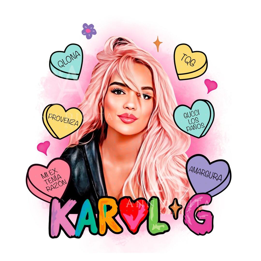 Karol G Valentines PNG, Conversation Heart, Valentines Day - Etsy Portugal