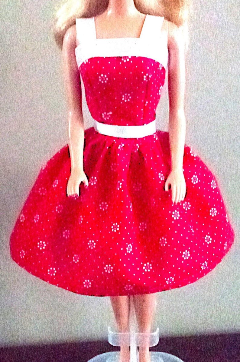 Handmade Doll Clothes - Dresses in Red in 3 Styles. Full or Straight ...