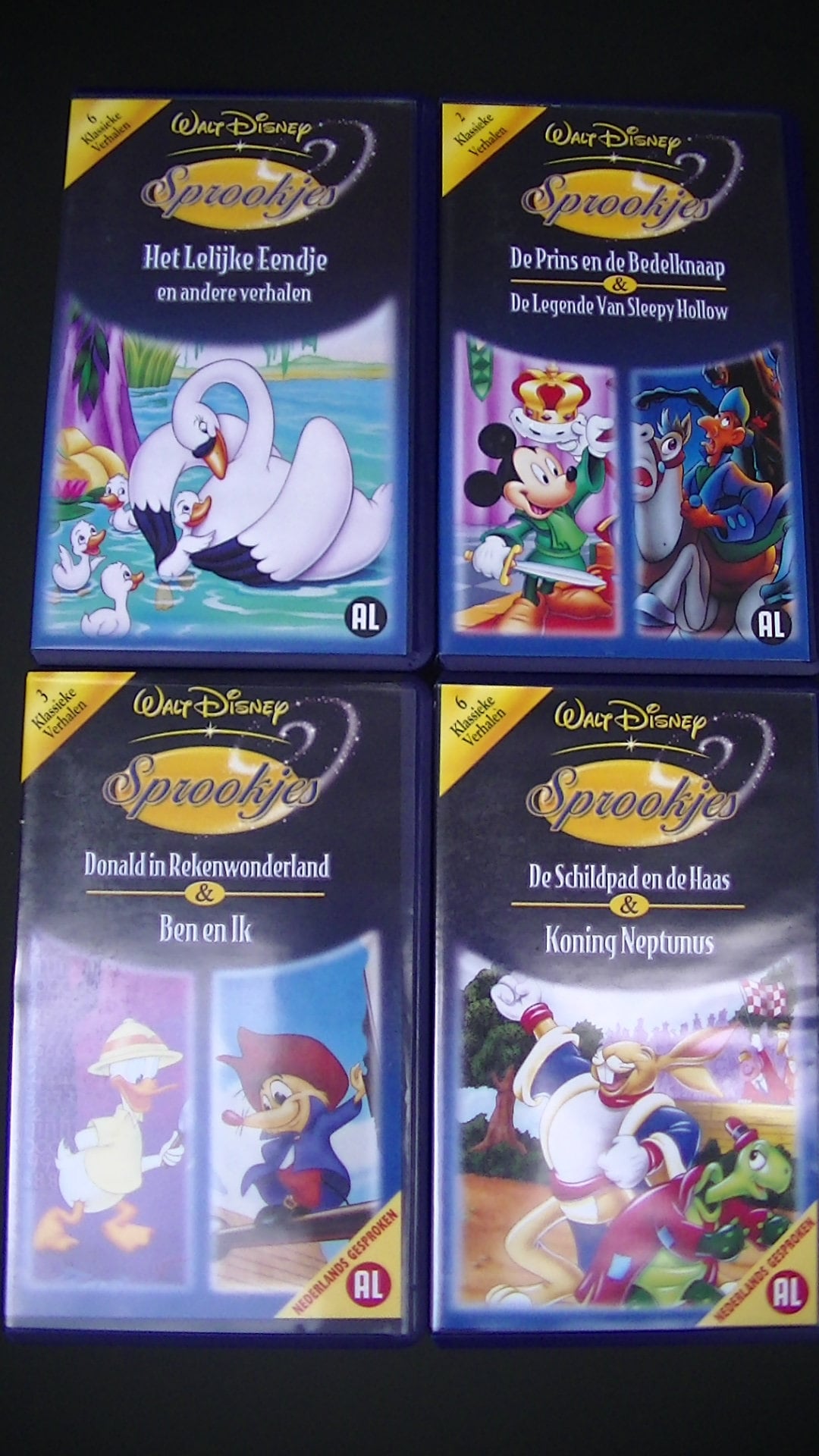 Disney Video Box With 4 VHS Tapes Disney Classics Sleepy Hollow Donald ...