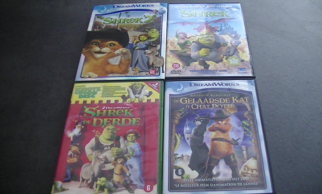 4-piece DVD Set: Shrek | Dreamworks | William Steig | Children's Book ...