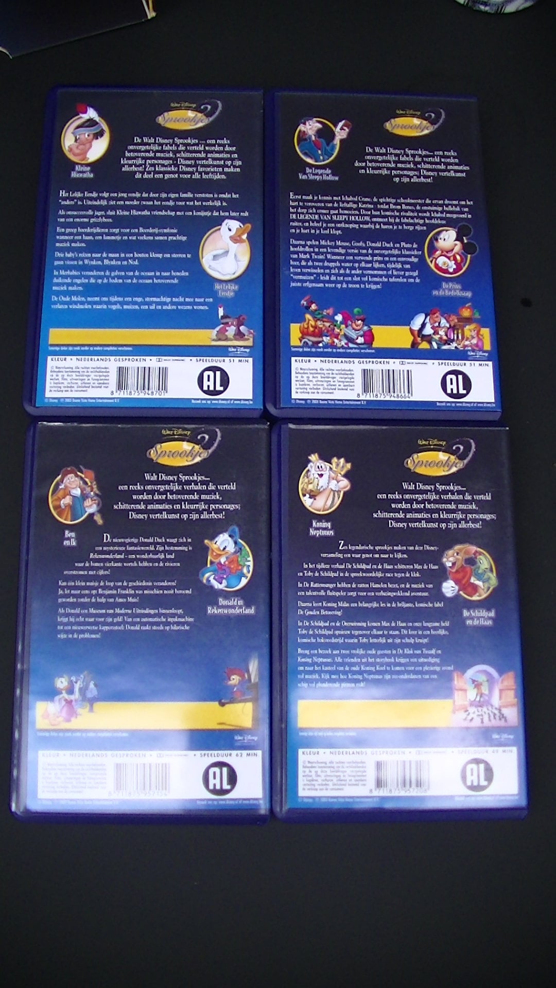 Disney Video Box With 4 VHS Tapes Disney Classics Sleepy Hollow Donald ...