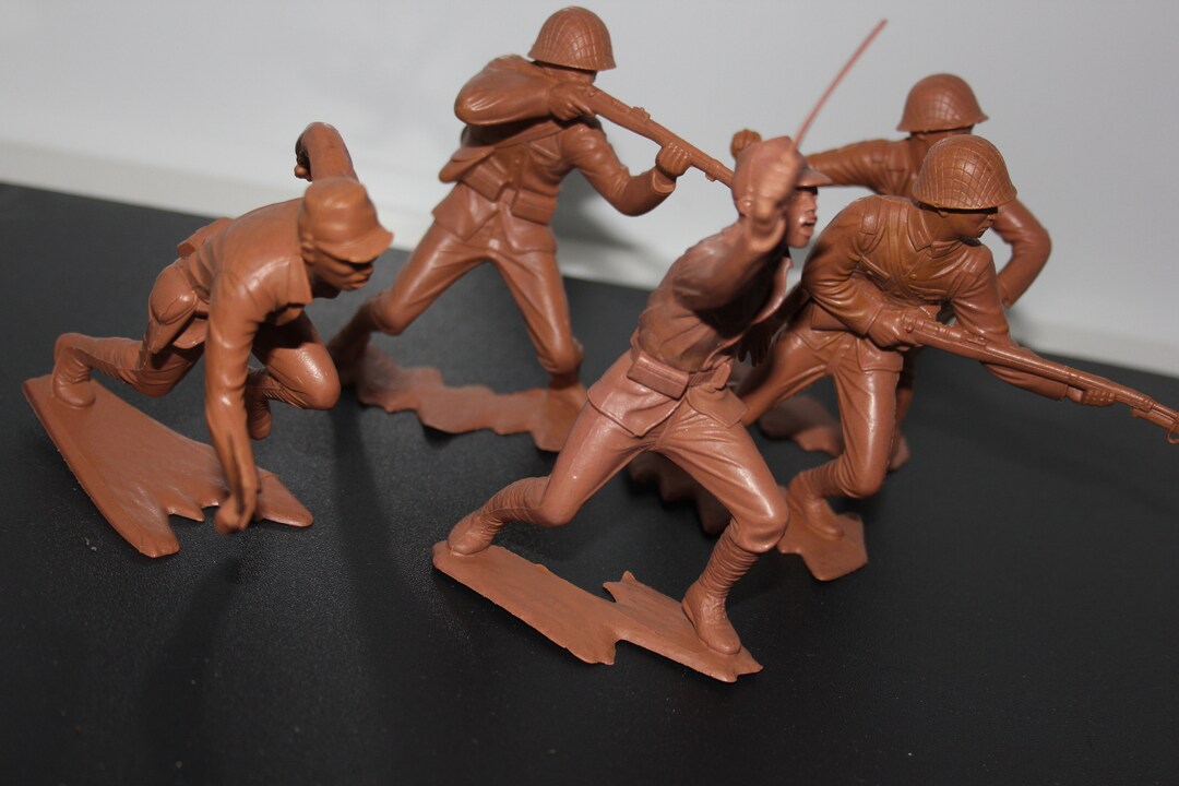 5 Louis Marx Figures | 6 Inch Figures | Japanese Infantrymen | WWII ...