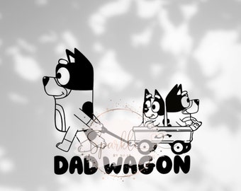Bluey Dad Wagon Svg - Etsy