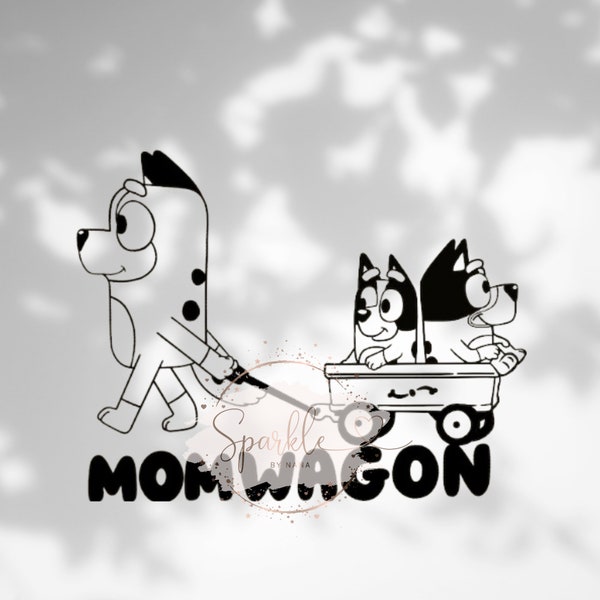 Mom Wagon Bluey Car Decal - Etsy