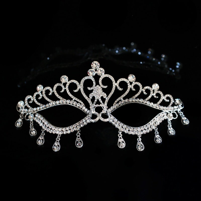 New Rose Gold Rhinestone Masquerade Mask Mardi Gras Party New - Etsy