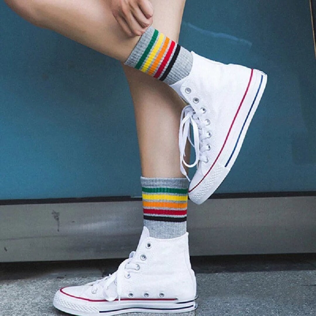 Rainbow Socks Pride Socks Letterbox Gift Friend Gift Gift for - Etsy