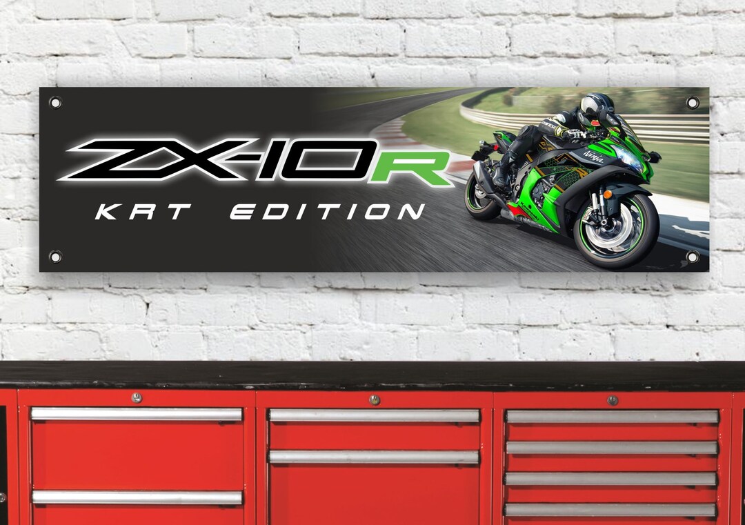 BR495B Kawasaki Zx-10r KRT Edition Inspired Flexible Banner Workshop ...