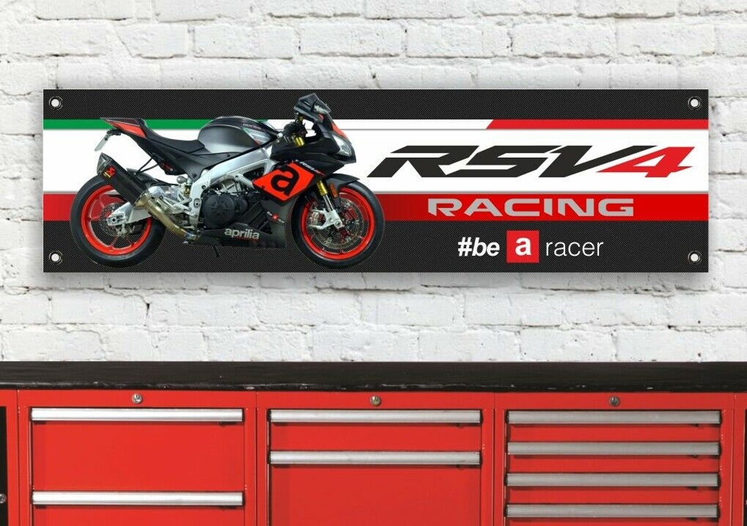 Br377b Aprilia Rsv4 Black Inspired Garage Workshop Banner Sign - Etsy