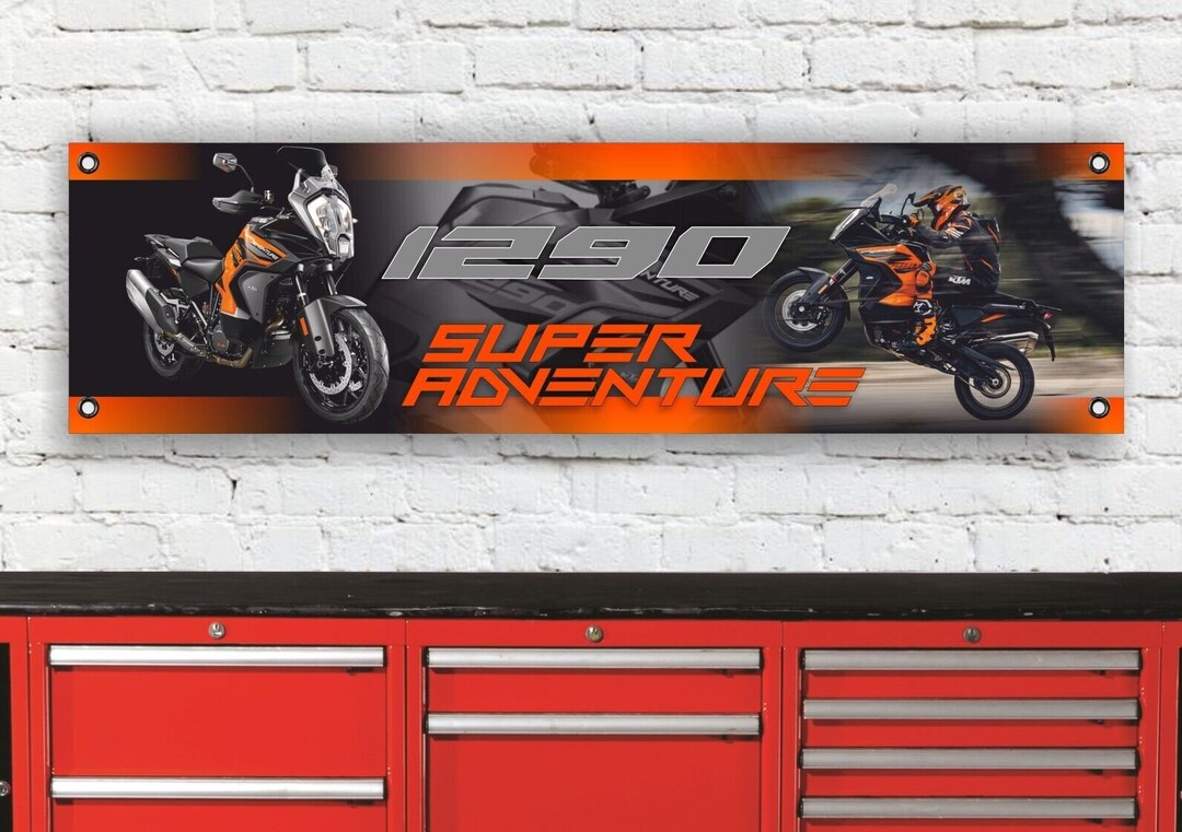 Br467b Ktm 1290 Super Adventure Inspired Workshop Banner Sign Garage ...