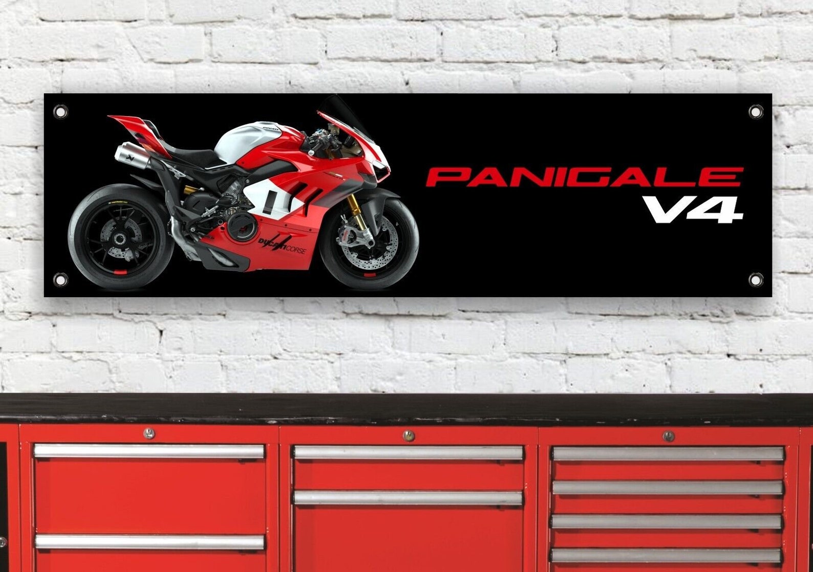Br482b Ducati Panigale V4r Blue Garage Workshop Banner Sign - Etsy