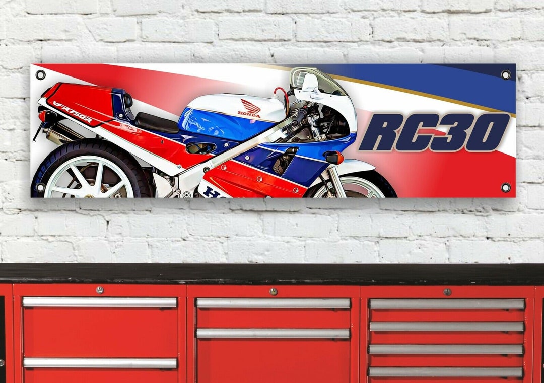 Br13c Honda Vfr750r Rc30 Inspired Workshop Banner Sign Great Gift - Etsy
