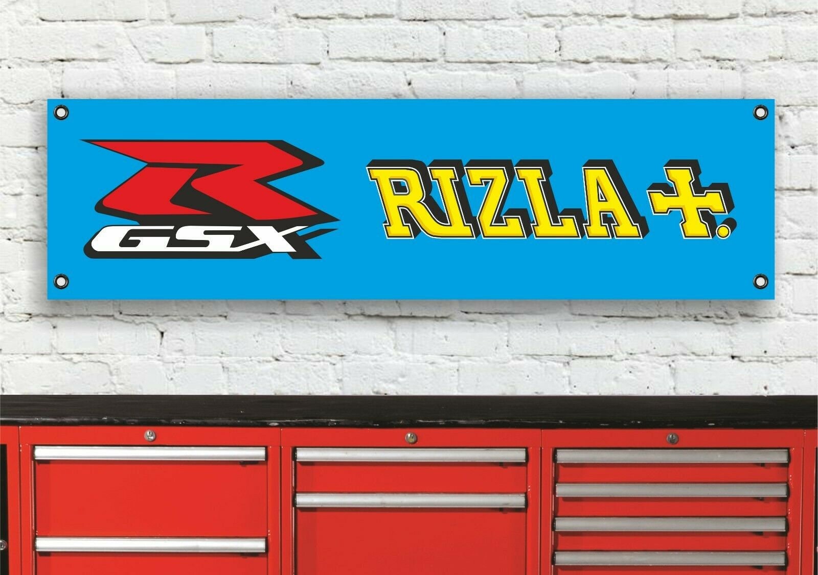 Br27b Suzuki Gsxr Rizla Logo Workshop Banner Sign - Etsy