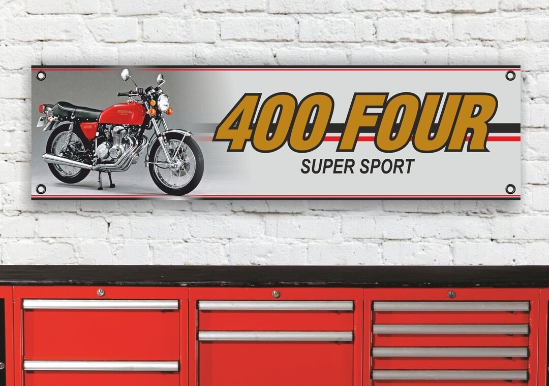 Br459b Honda Cb400 Four Supersport Red Inspired Workshop Banner Sign - Etsy