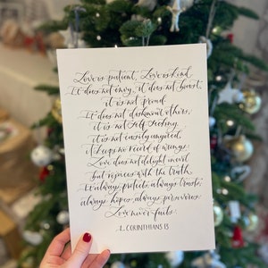 Handmade Custom Calligraphy, Quote Print, Written Song Lyric, Poem ...