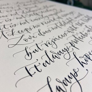 Handmade Custom Calligraphy, Quote Print, Written Song Lyric, Poem ...