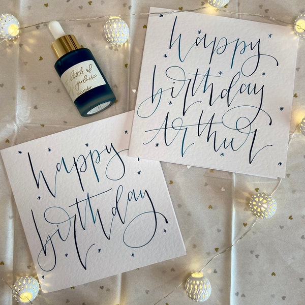 Calligraphy Card - Etsy UK